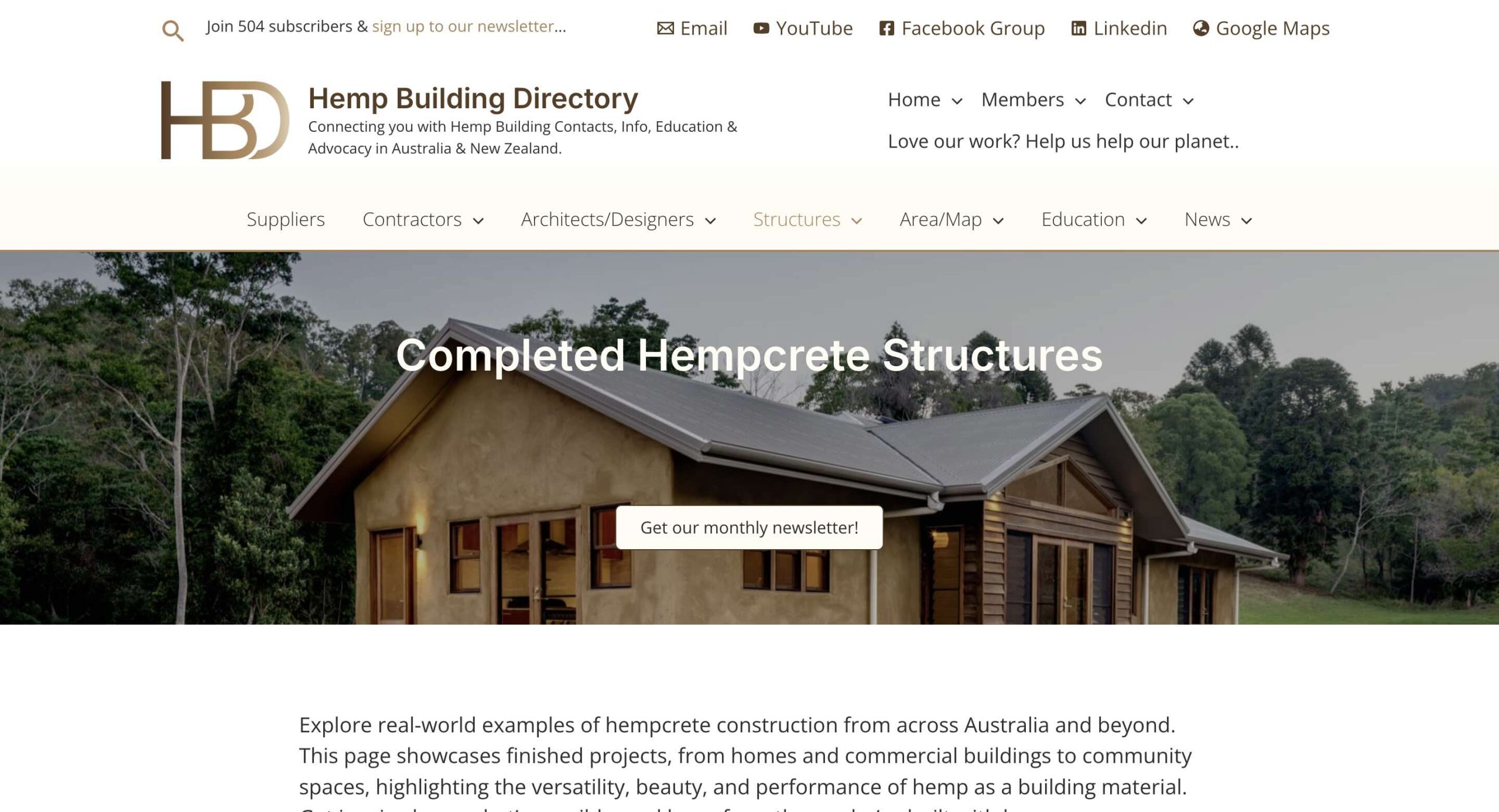 Completed Hempcrete Structures | Hemp Building Directory